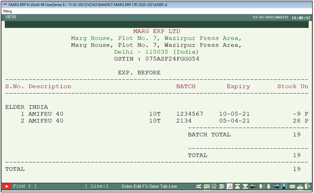 How To View Salt Wise Near Expiry Report In Marg Software