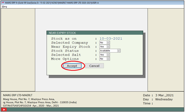 How To View Salt Wise Near Expiry Report In Marg Software