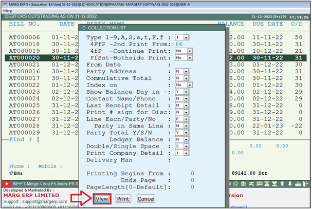 How To View Debtor Outstanding Report On The Bases Of Overdue Days In