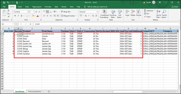 How To Import Item From Excel In Marg Books