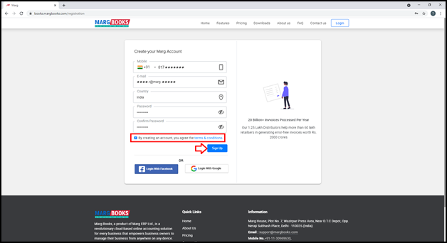 How To Sign Up And Login In Marg Books