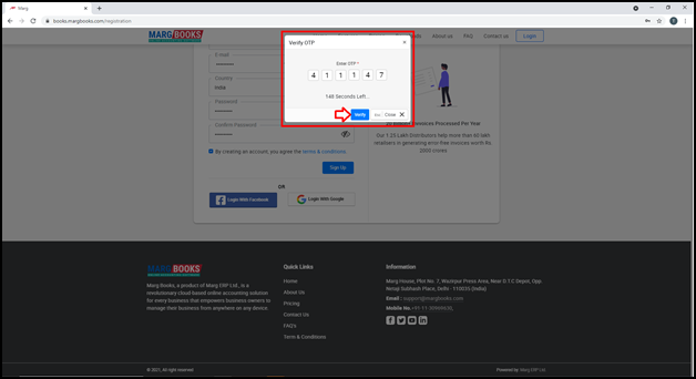 How To Sign Up And Login In Marg Books
