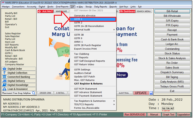 How To View Registered Party Wise Sale Report In Marg Software 