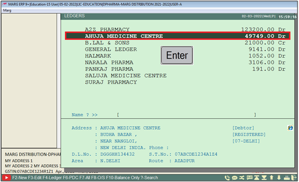 How to view party Outstanding report with Credit Note details in Marg ...
