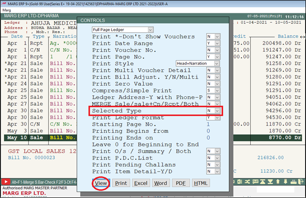 If Party wise Ledger Transaction Report does not generate then how to resolve it in Marg Software
