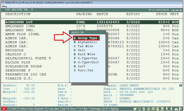 How to view Month wise Expiry Stock Report in Marg Software?