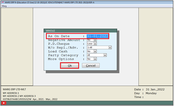 How to view Party wise Collection Report of Outstanding in PDF in Marg ...