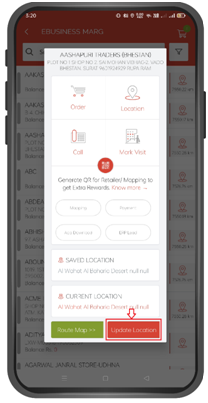 How to Update Retailer Location in eOrder App?