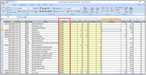 How To Update HSN Code In All Items In Marg Software
